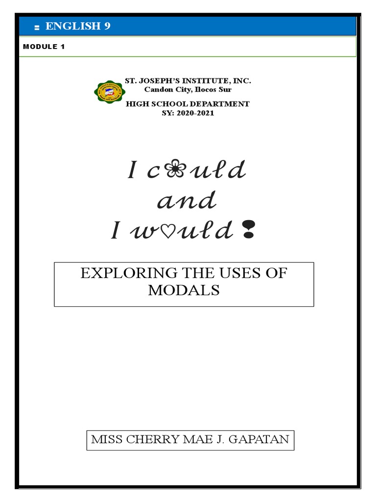 Exploring The Uses of Modals: English 9 | PDF | Grammar | Semiotics