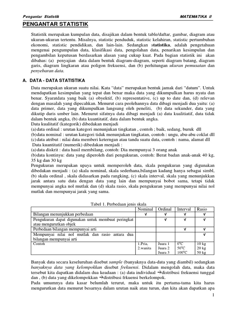 DIKTAT MAT II - BAB IV-2 - Statistik | PDF | Metode & Bahan Ajar