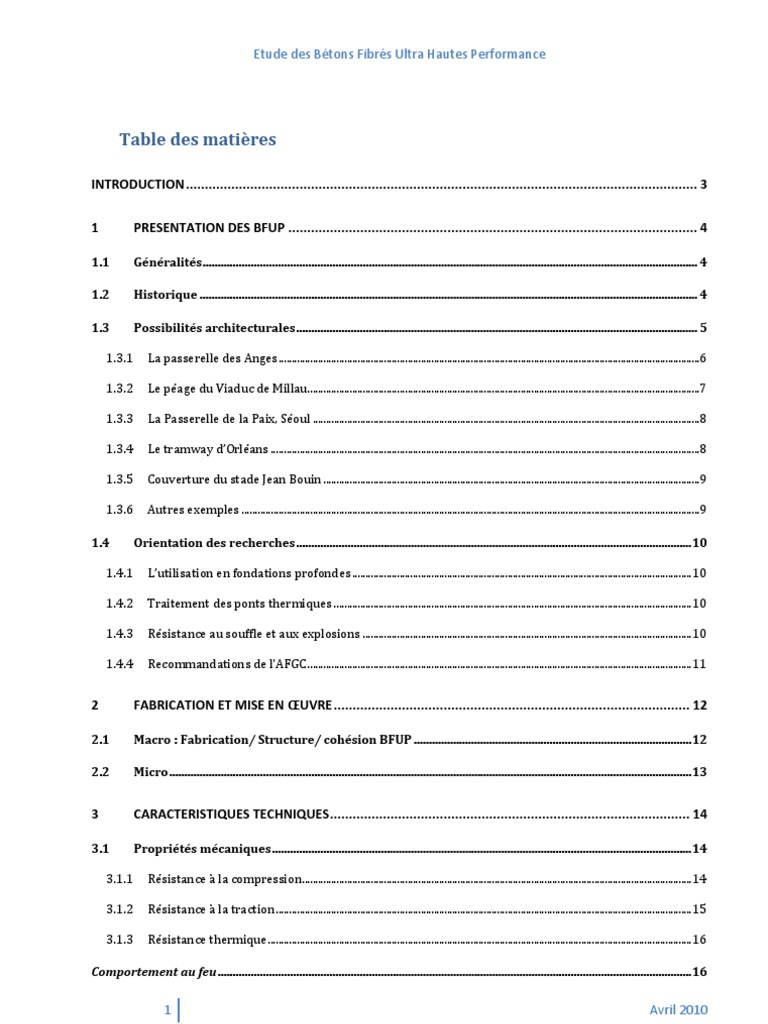 Projet BFUP Final | PDF | Béton | Élasticité (Physique)