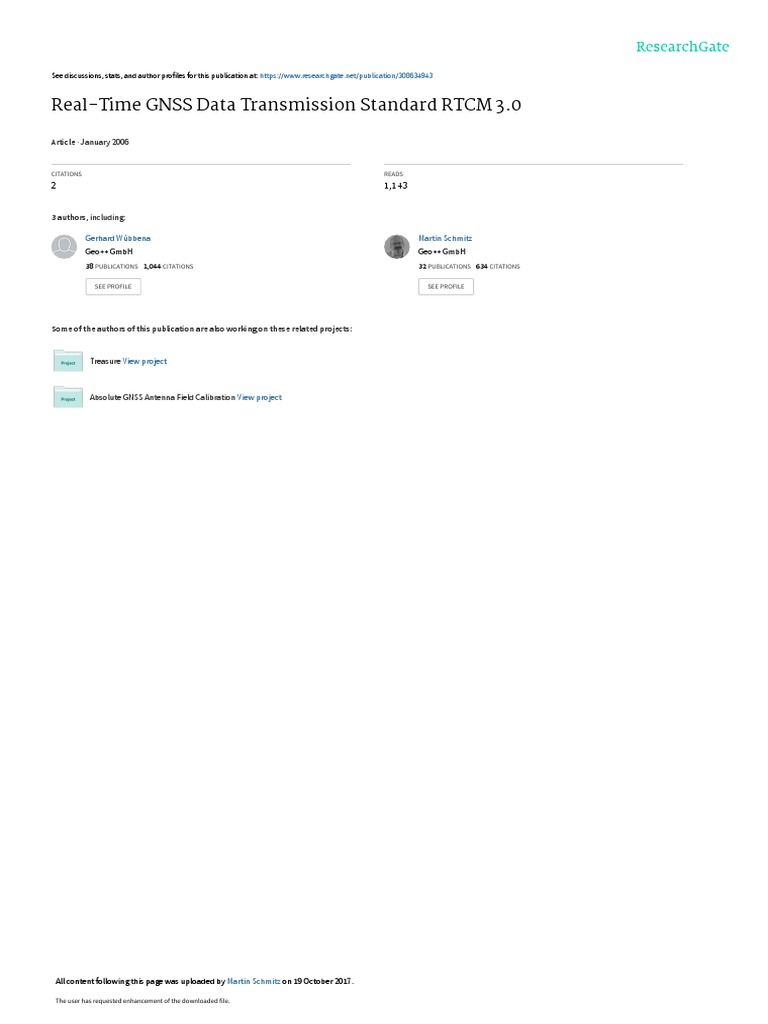 Real-Time GNSS Data Transmission Standard RTCM 3.0: January 2006 | PDF ...