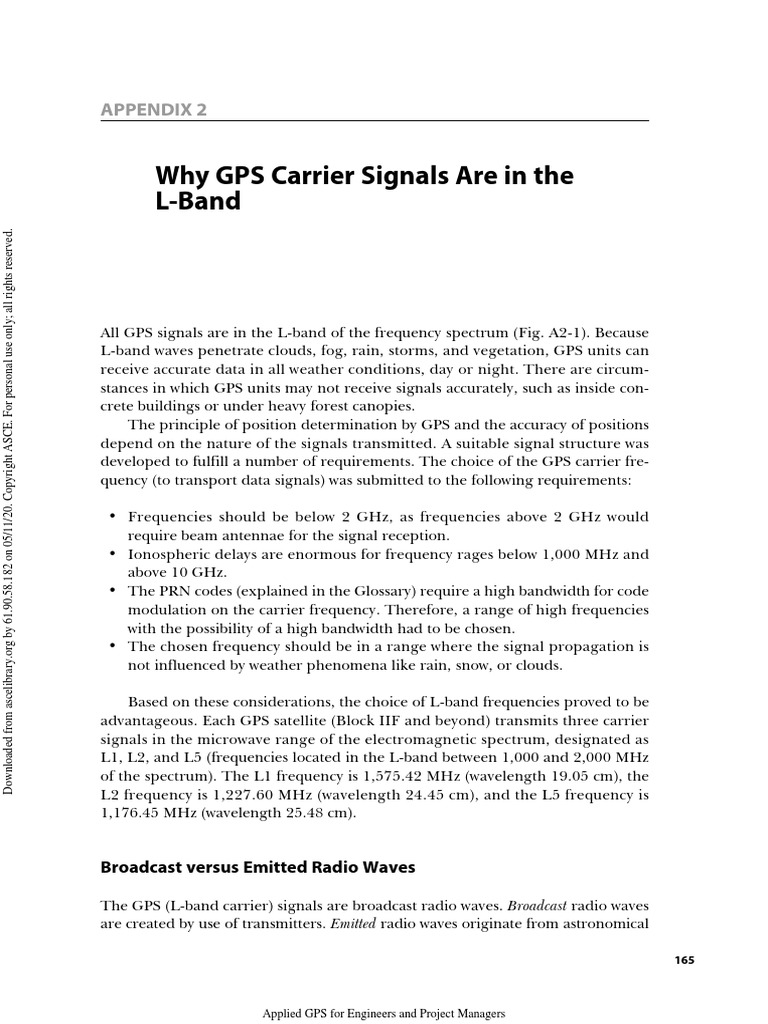 Why Gps in L Band | PDF | Transmitter | Radio