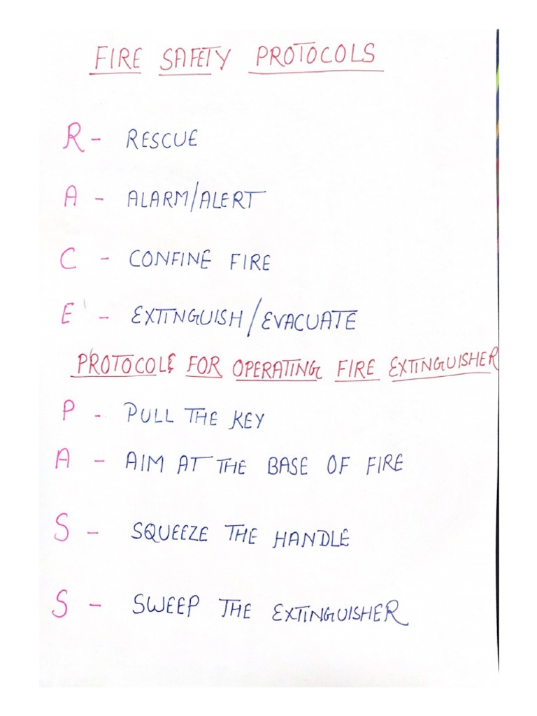 Fire Safety Protocol | PDF