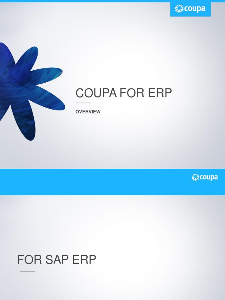 Coupa For SAP ORCL GP ERPs | PDF | Sap Se | Enterprise Resource Planning