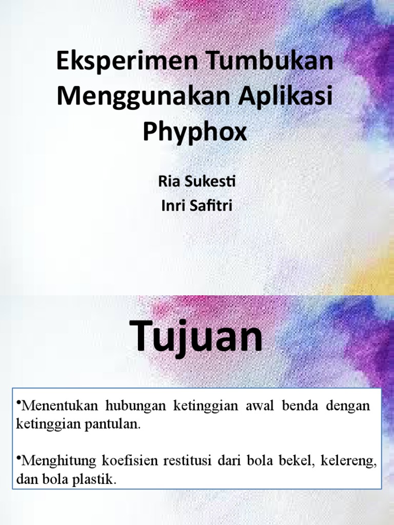 Eksperimen Tumbukan Menggunakan Aplikasi Phyphox | PDF