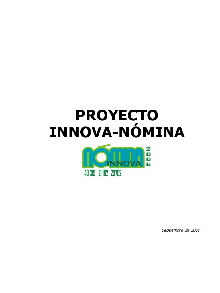 Proyecto Innova Nomina | PDF | Cheque | Bancos
