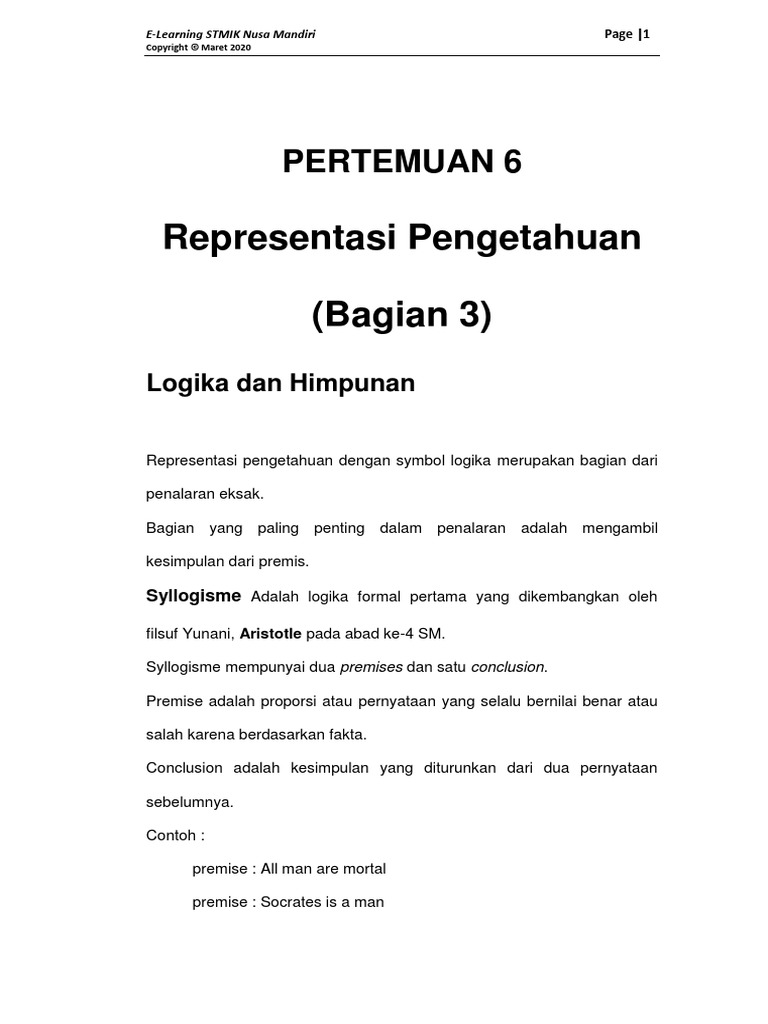 Pertemuan 6 Sistem Pakar | PDF