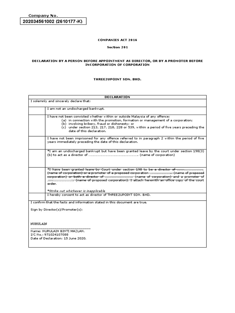 Sec 201 - Alternate Director | PDF | Criminal Justice | Crime & Violence