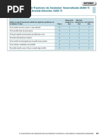 Escala Del Trastorno de Ansiedad Generalizada (GAD-7) | PDF