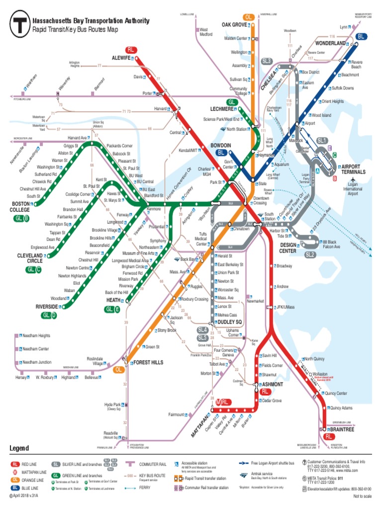 MBTA Transit and Commuter Rail Map | PDF