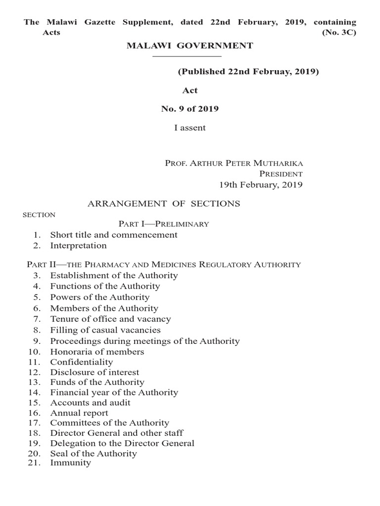 Pharmacy Medicines Regulation Act 2019 | PDF | Pharmacy | Pharmacist