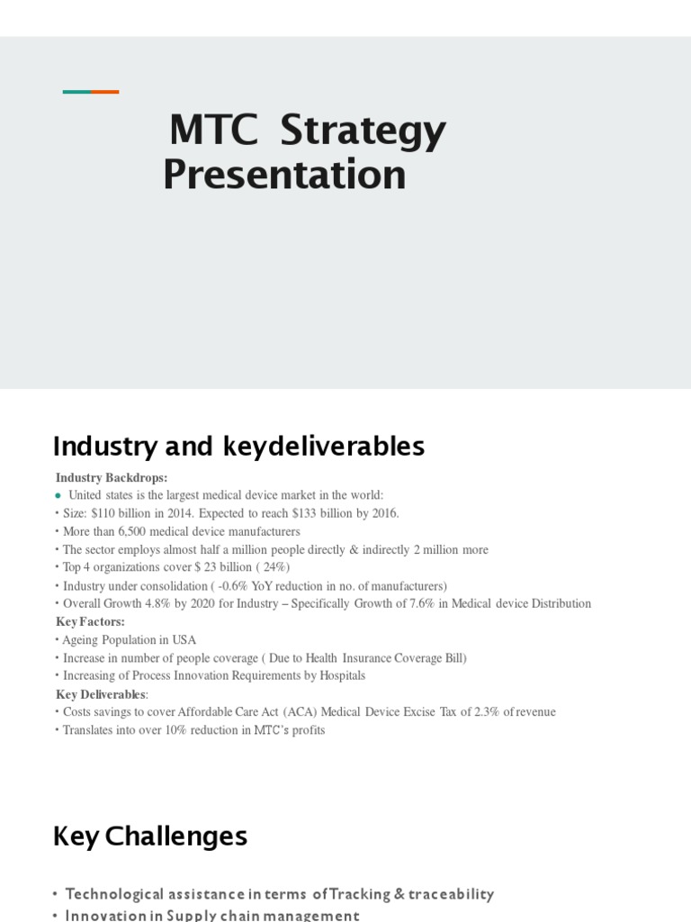 Mtc Strategy Presentation Pdf