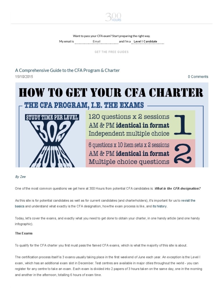 A Comprehensive Guide To The CFA Program & Charter PDF | PDF | Test ...