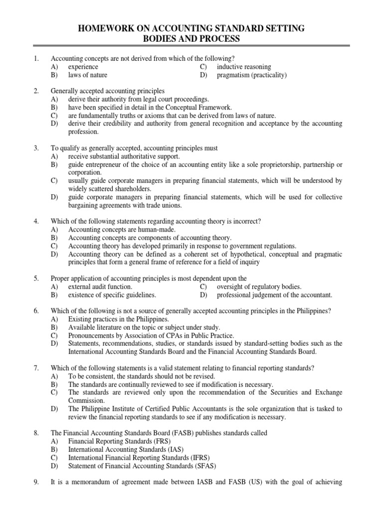 Accounting Standard Setting Bodies and Process | PDF | International ...