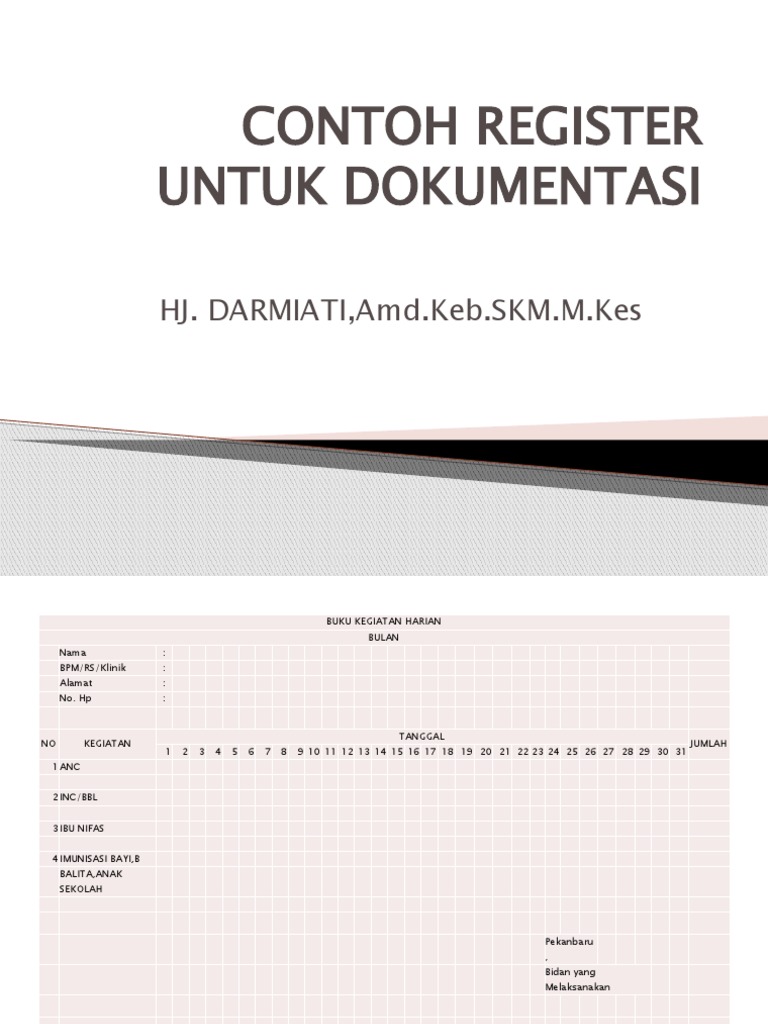 Contoh Register STR | PDF