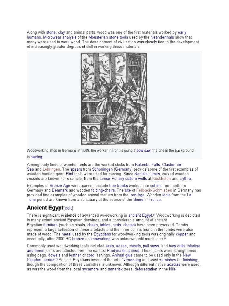 A Brief History of Woodworking from Early Humans to Ancient ...