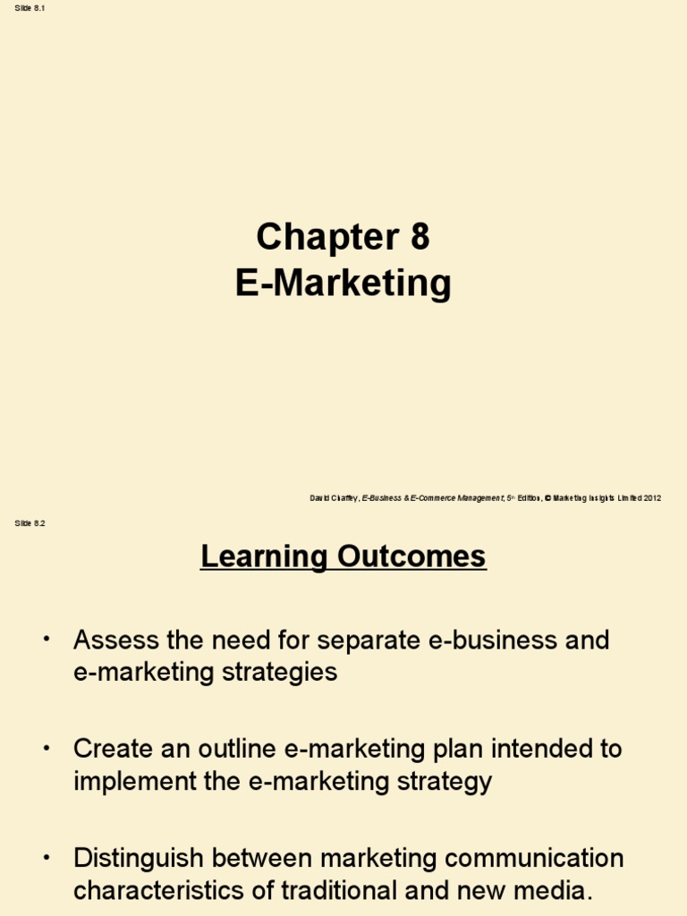 E Marketing | PDF | Digital Marketing | Electronic Business