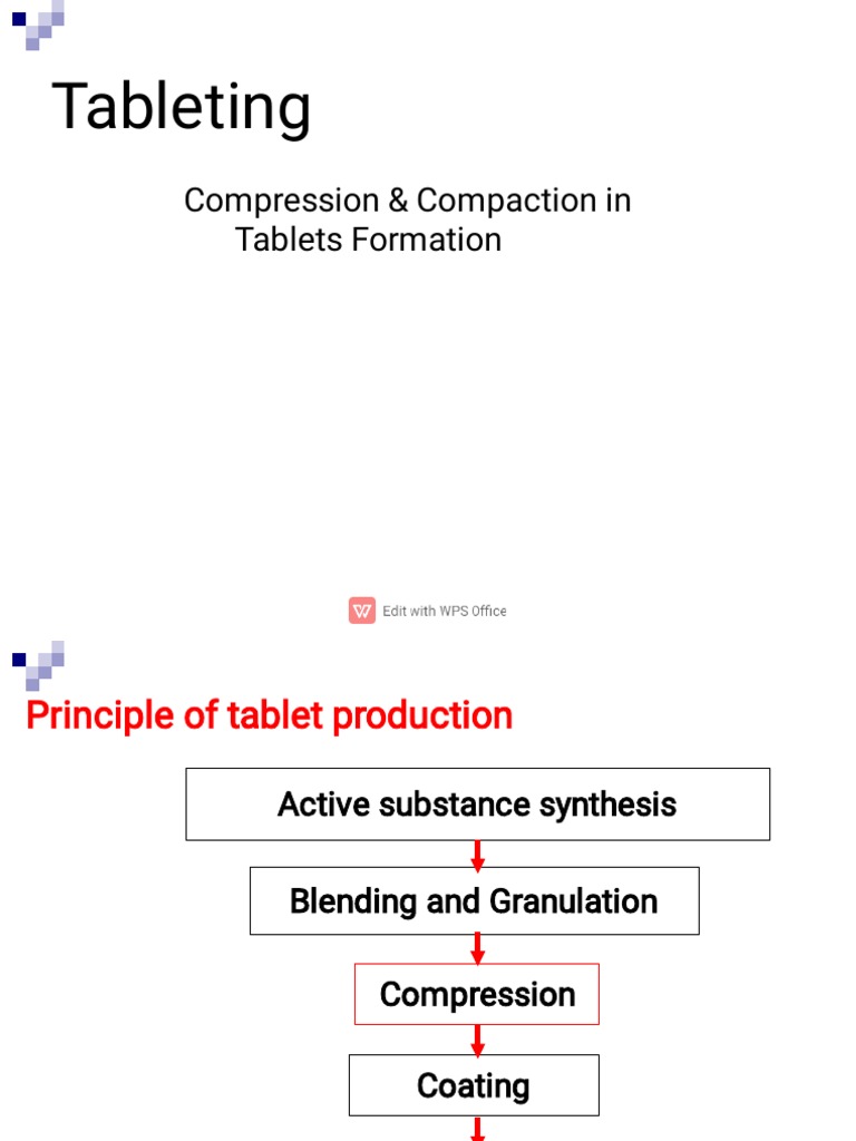 Tableting: Compression & Compaction in Tablets Formation | PDF | Tablet ...