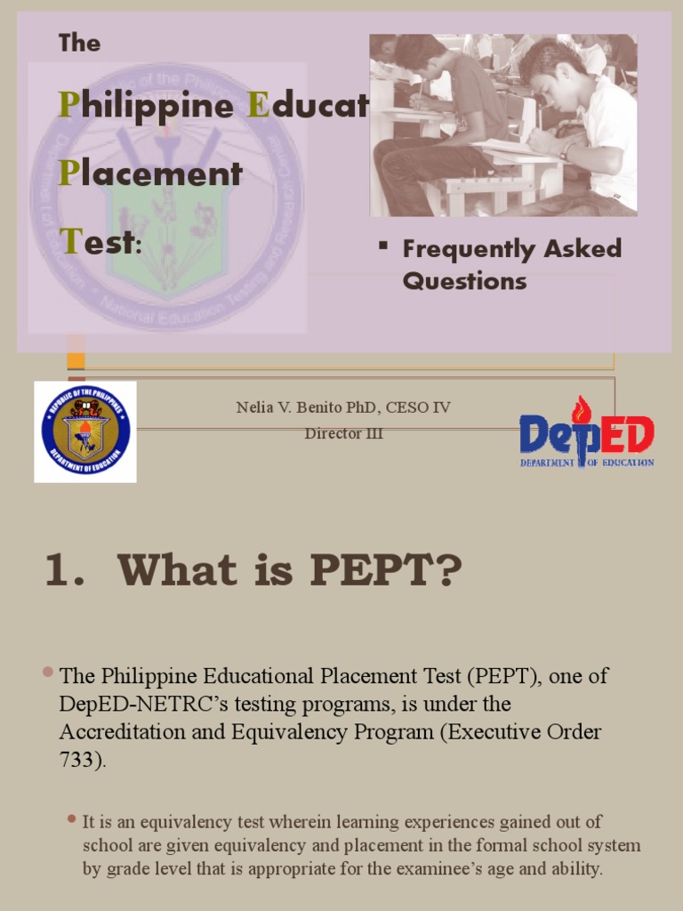 Philippine Educational Placement Test Guide | PDF | Test (Assessment ...