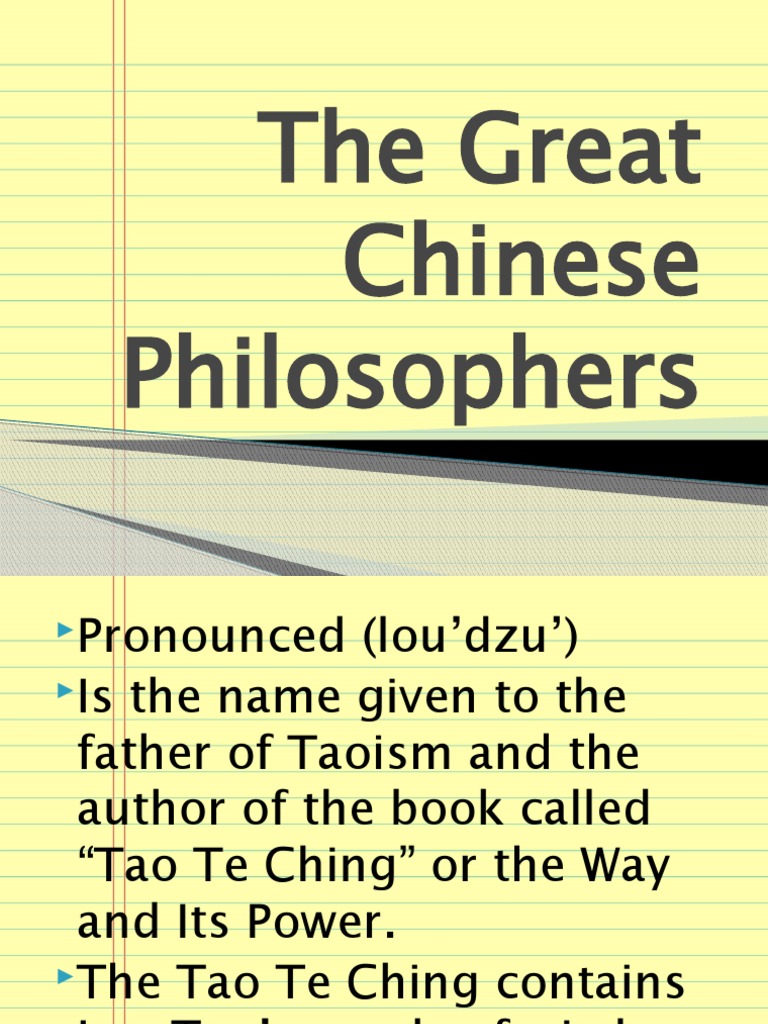 The Great Chinese Philosophers | PDF