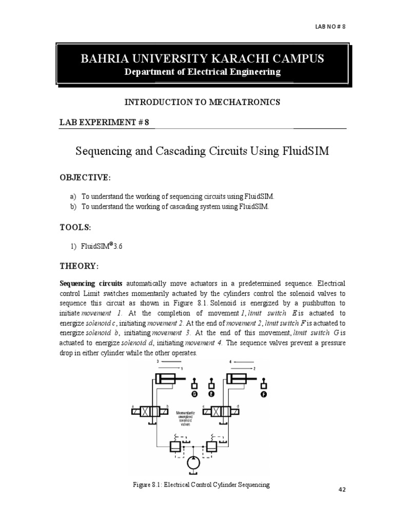LAB - 8 - Sequencing and Cascading Circuits Using FluidSIM PDF | PDF ...
