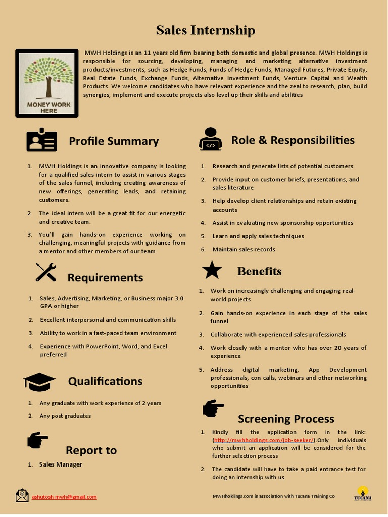 Sales Intern Template - Team 24 | PDF | Sales | Mentorship