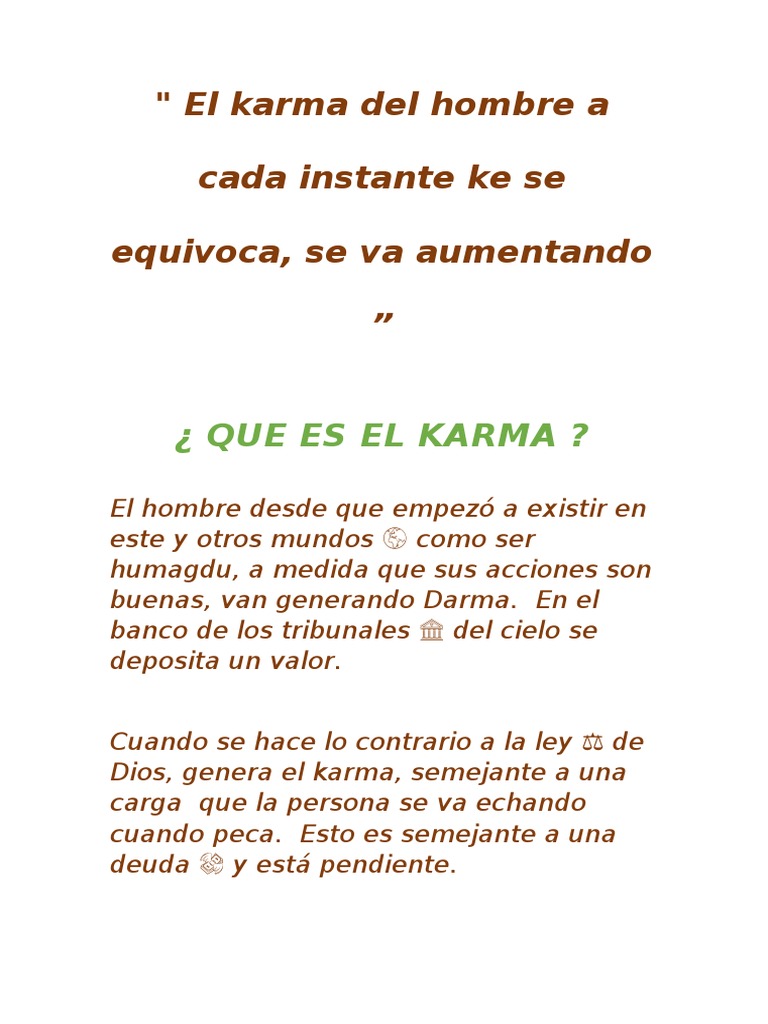 Ke Es El Karma PDF | PDF | Karma | Alma