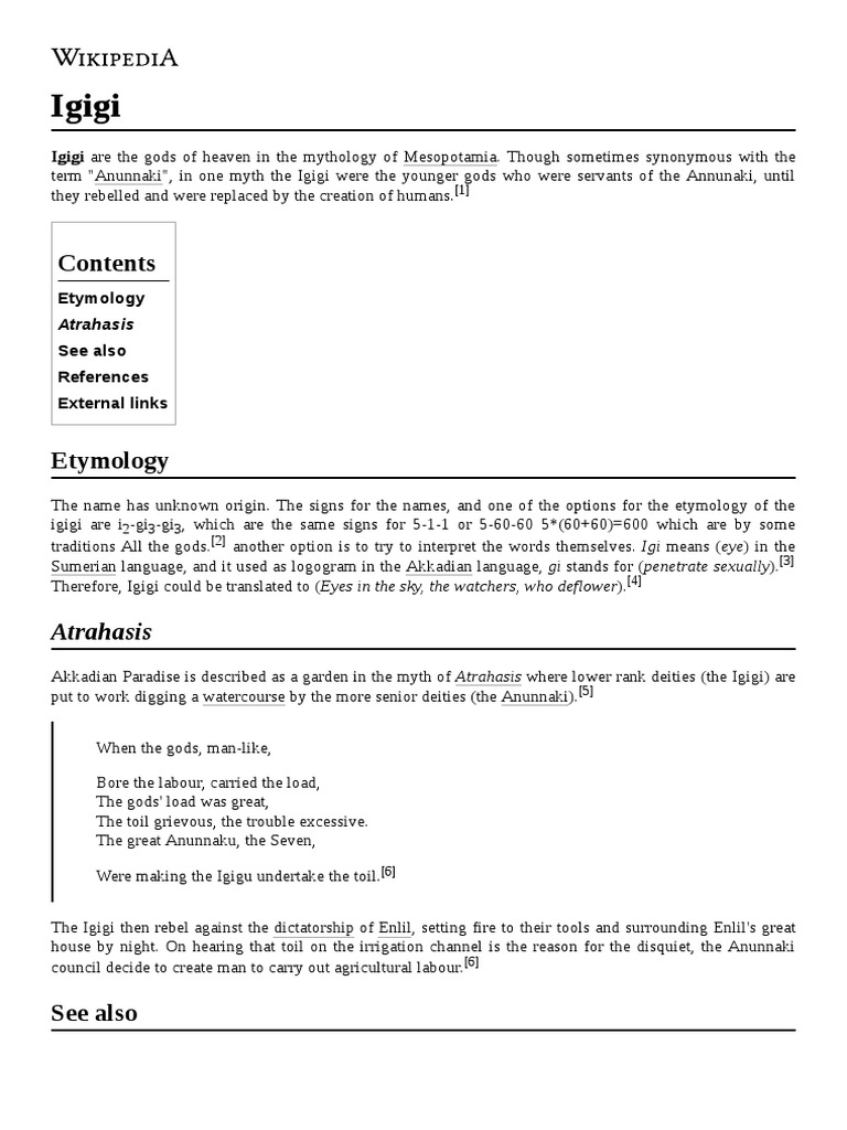 Igigi | PDF | Mesopotamian Mythology | Ancient Semitic Religions