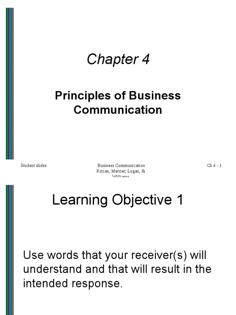 Principles of Business Communication: Student Slides Business ...