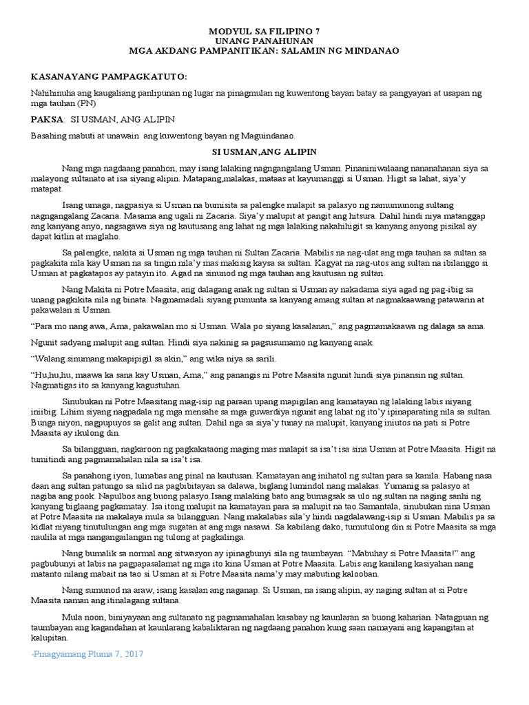 Si Usman, Ang Alipin | PDF