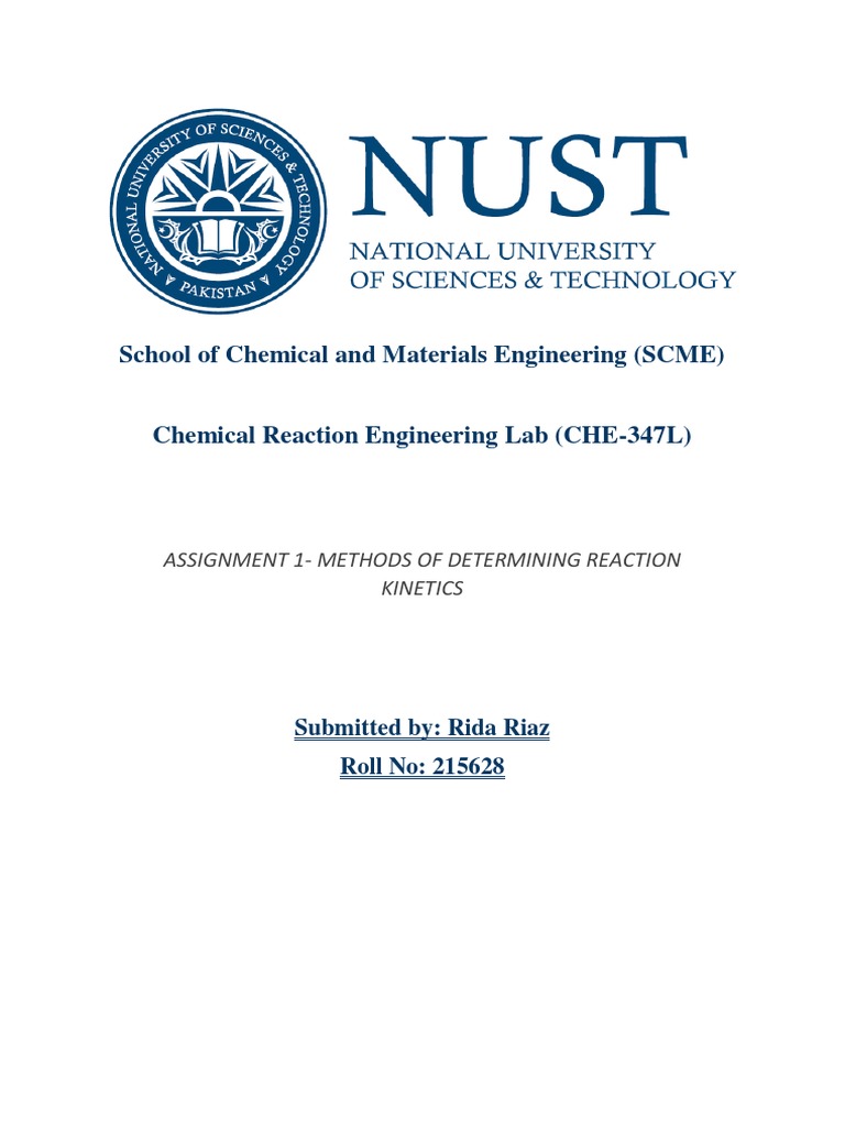 Cre Lab Assignment | PDF | Reaction Rate | Chemical Kinetics