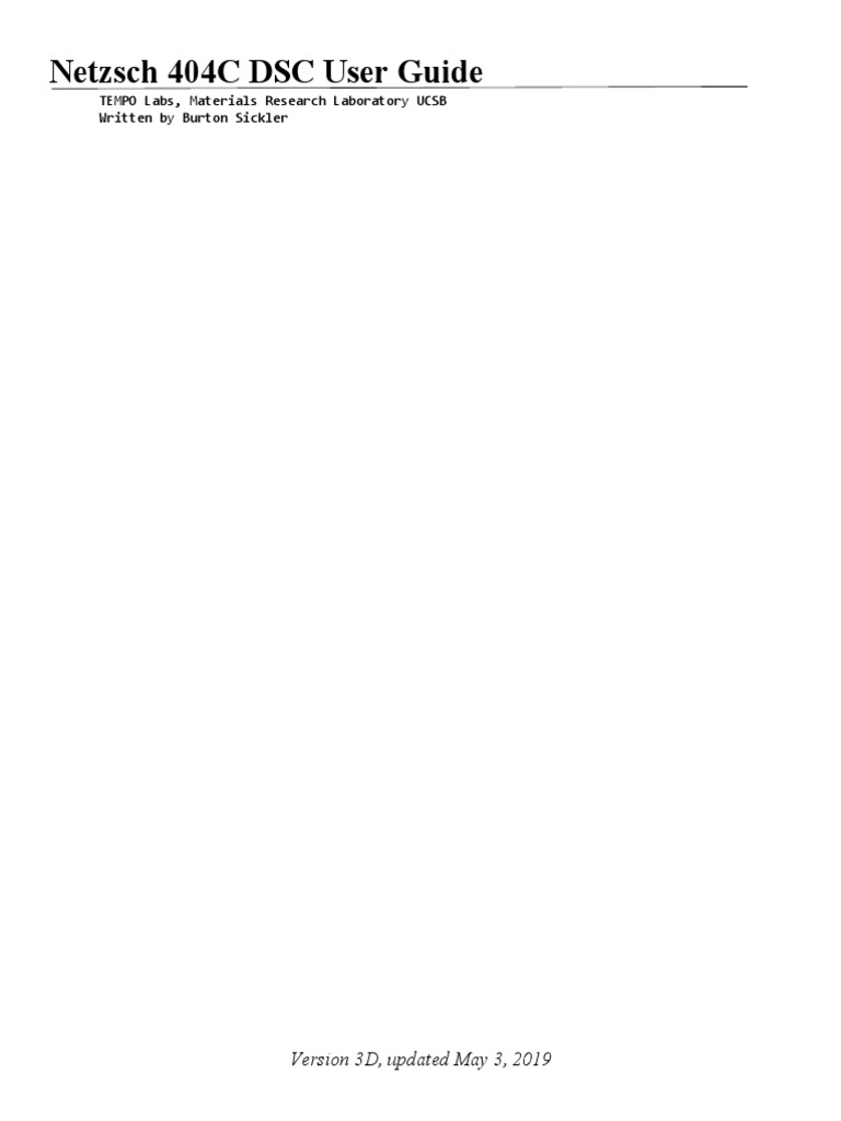 DSC User Guide & Theory PDF | PDF | Differential Scanning Calorimetry ...