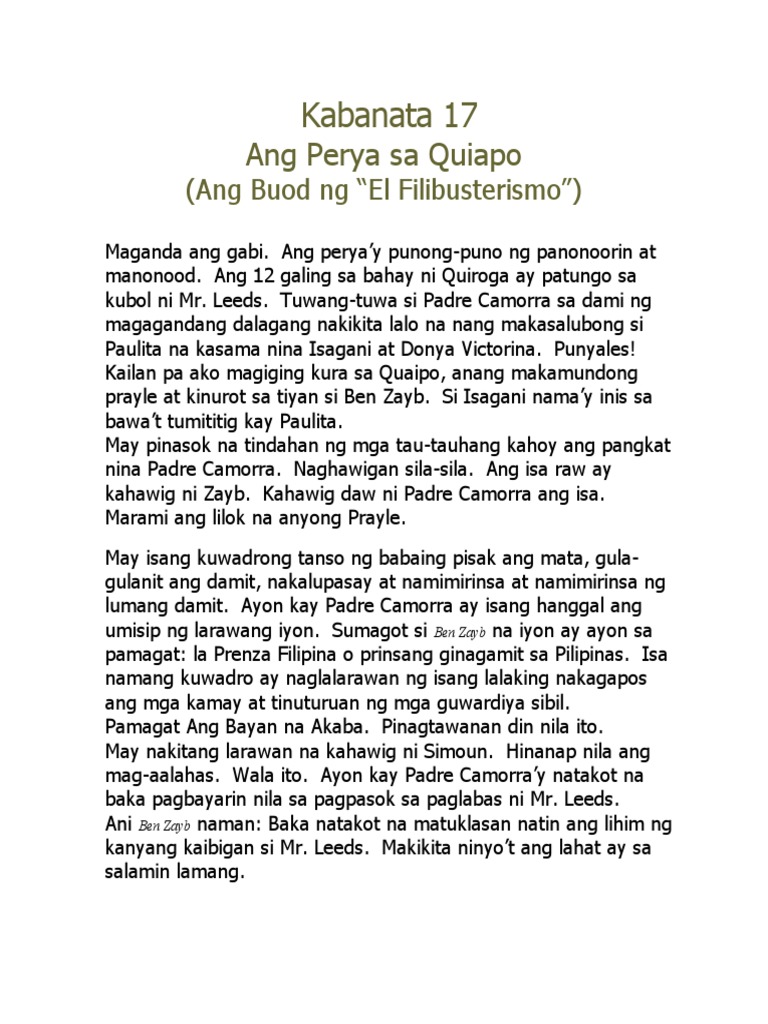 Kabanata 17 | PDF