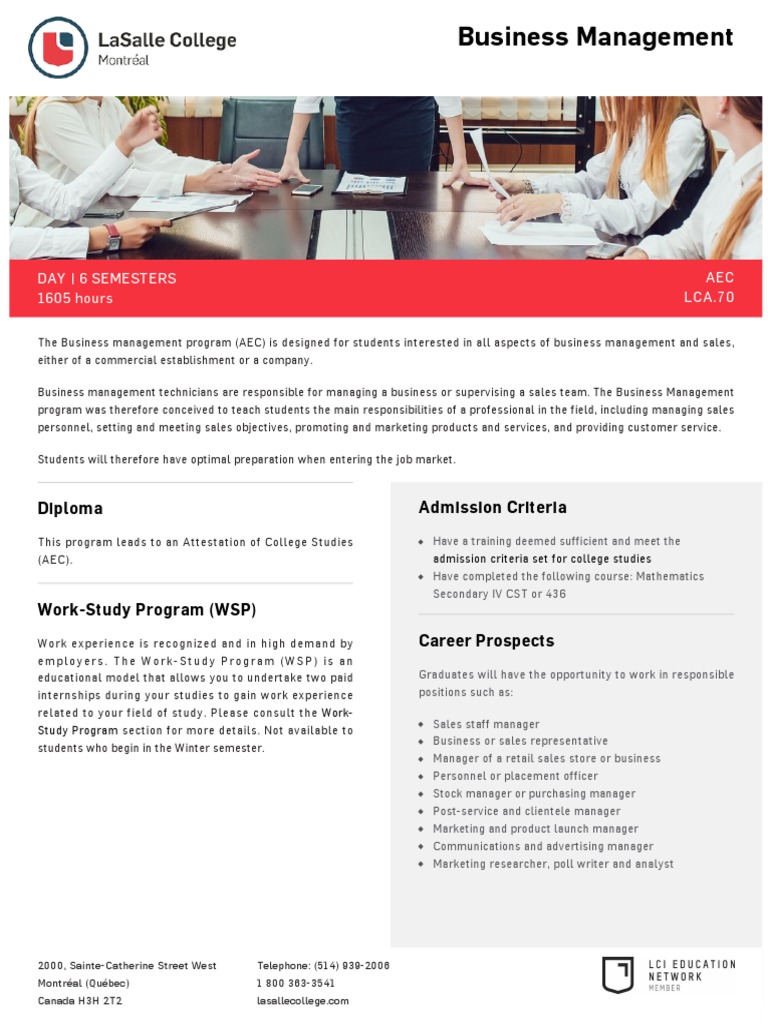 Aec Business Management Program PdfBrochure en | PDF | Laptop | Computer Hardware