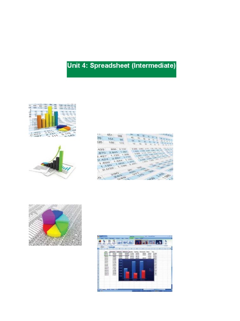 Unit 4: Spreadsheet (Intermediate) | PDF | Spreadsheet | Computing