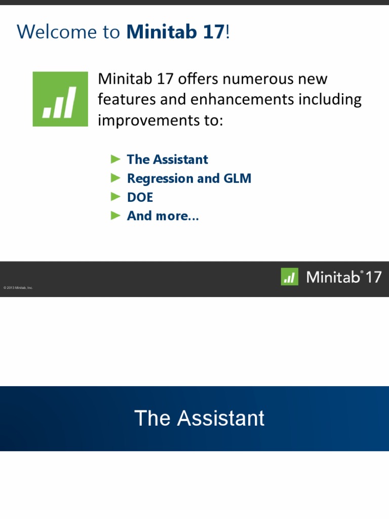 Welcome To Minitab 17!: Minitab 17 Offers Numerous New Features and ...