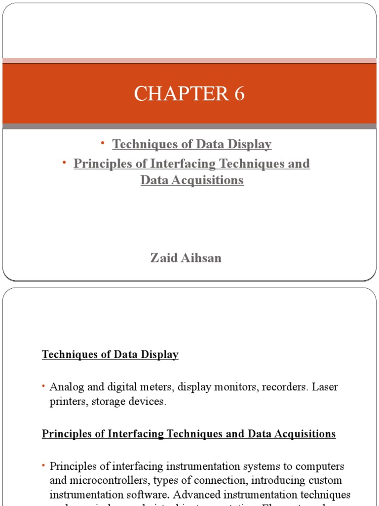 Techniques of Data Display Principles of Interfacing Techniques and Data Acquisitions | PDF ...