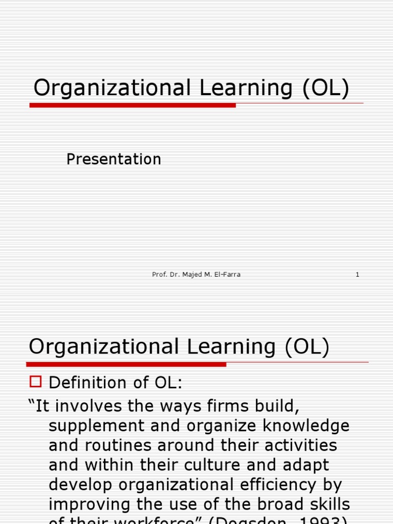 Understanding Organizational Learning: Definitions, Characteristics ...