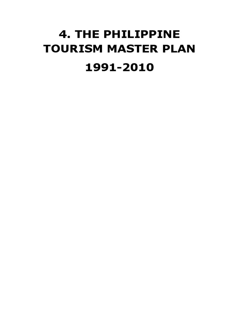 The Philippine Tourism Master Plan 1991-2010 | PDF | Mindanao | Tourism