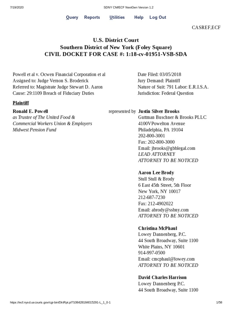 SDNY Case Report: Powell v. Ocwen | PDF