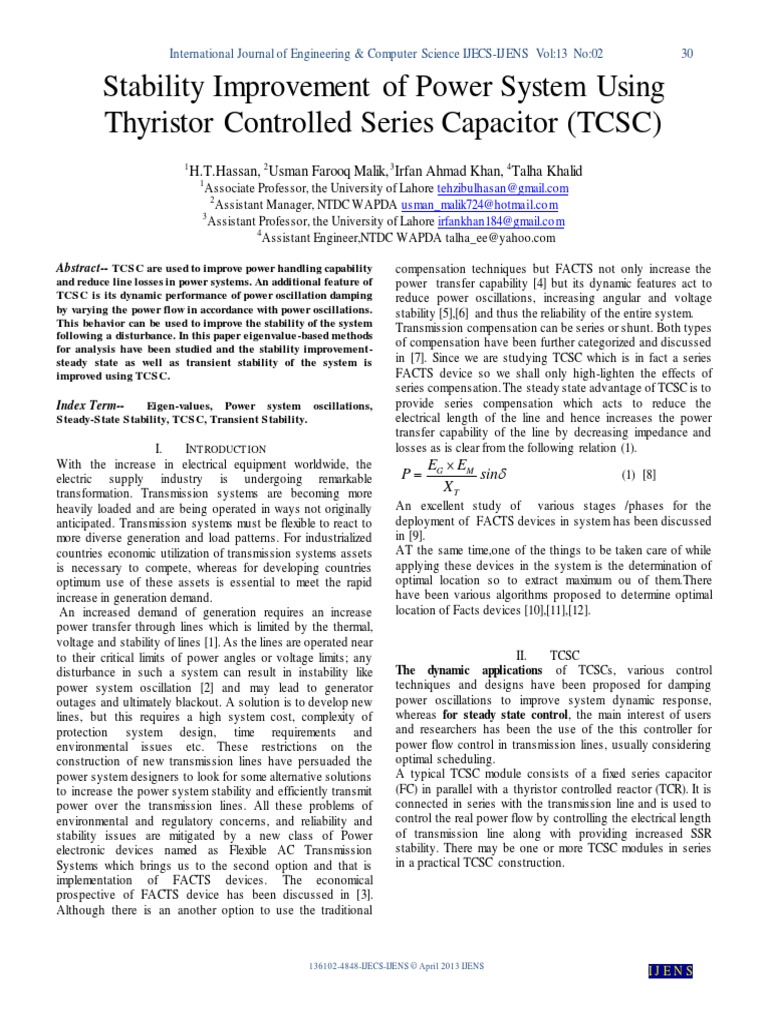 4848 Ijecs Ijens PDF | PDF | Electric Power Transmission | Capacitor