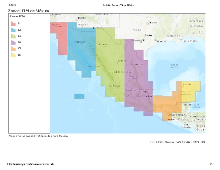 Zonas UTM de México | PDF