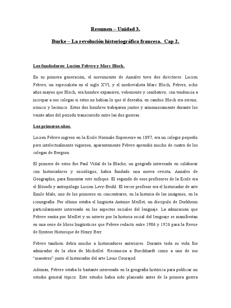 Resumen - Burke. Cap 2. | PDF | Historiografía | Francia