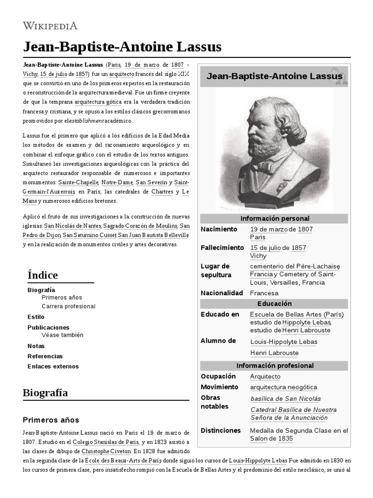 Jean Baptiste Antoine - Lassus | PDF | Arquitectura europea | Medios de ...