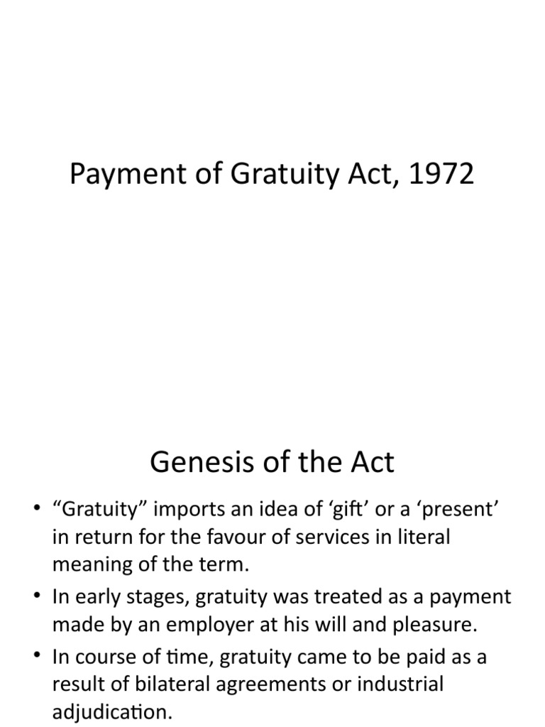 Gratuity Act | PDF | Gratuity | Trust Law