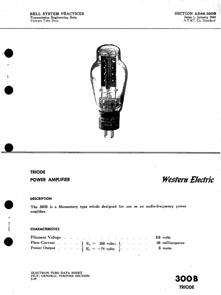 300B Western Electric PDF | PDF