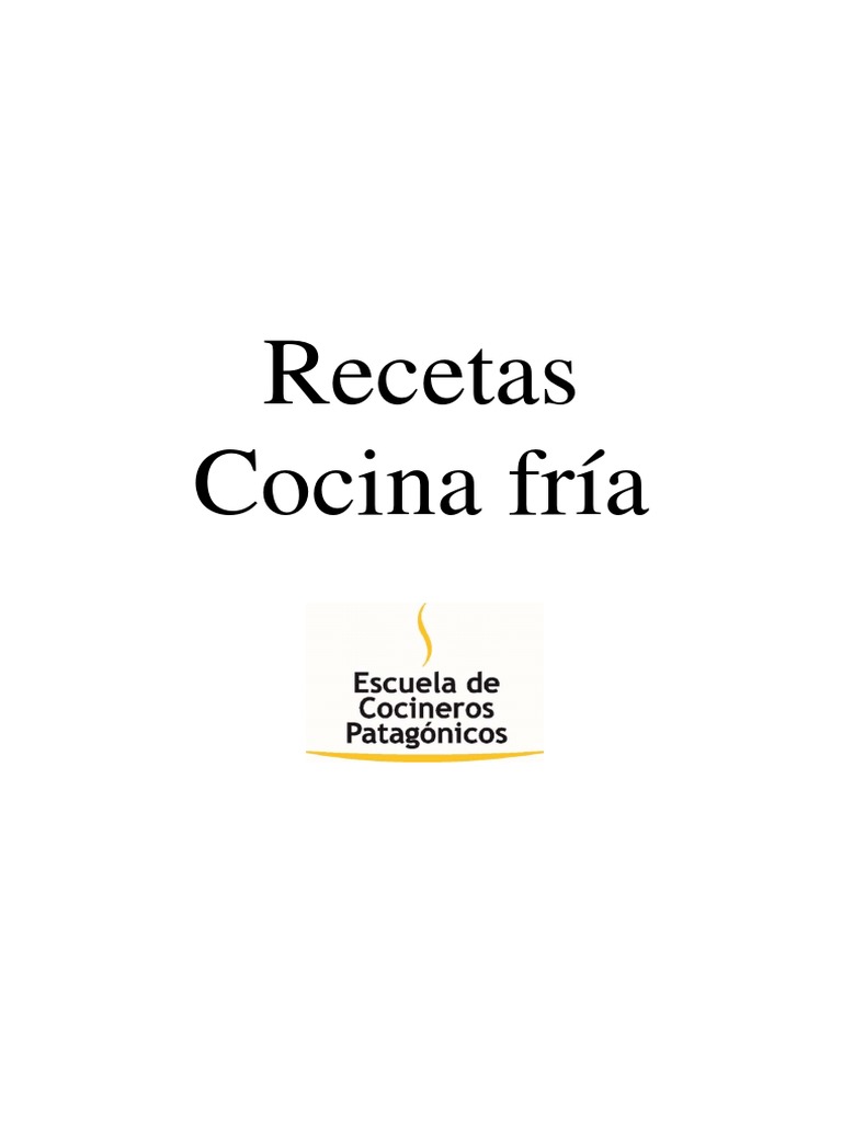 Cocina Fria PDF | PDF | ensalada | Mayonesa