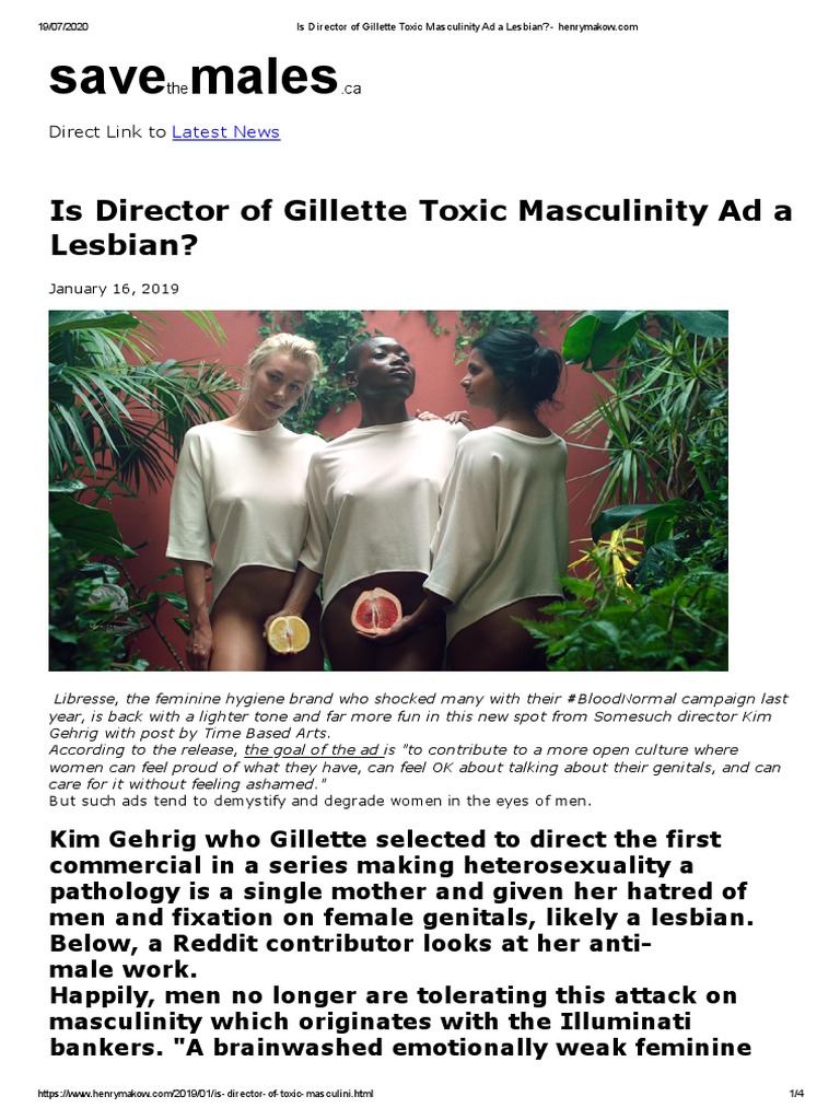 Is Director Of Gillette Toxic Masculinity Ad A Lesbian Pdf
