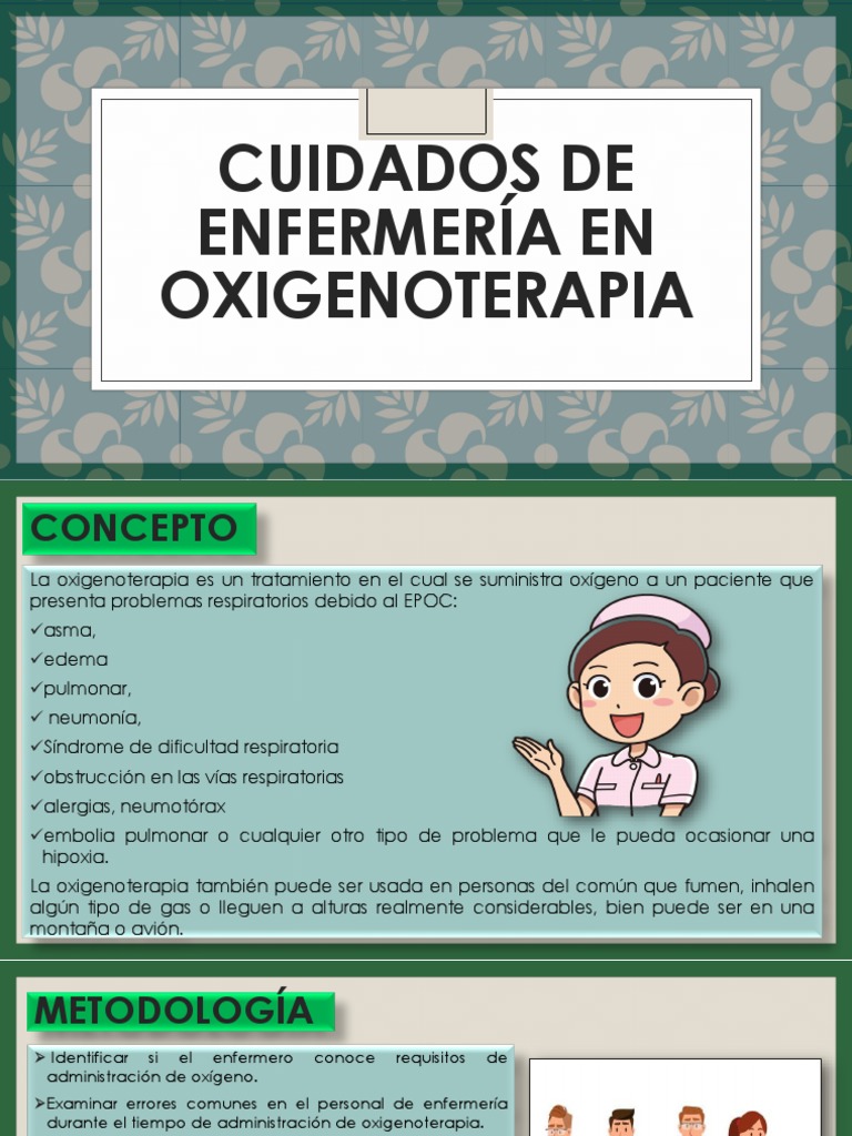 Cuidados de Enfermería en Oxigenoterapia | PDF | Oxígeno | Sistema ...