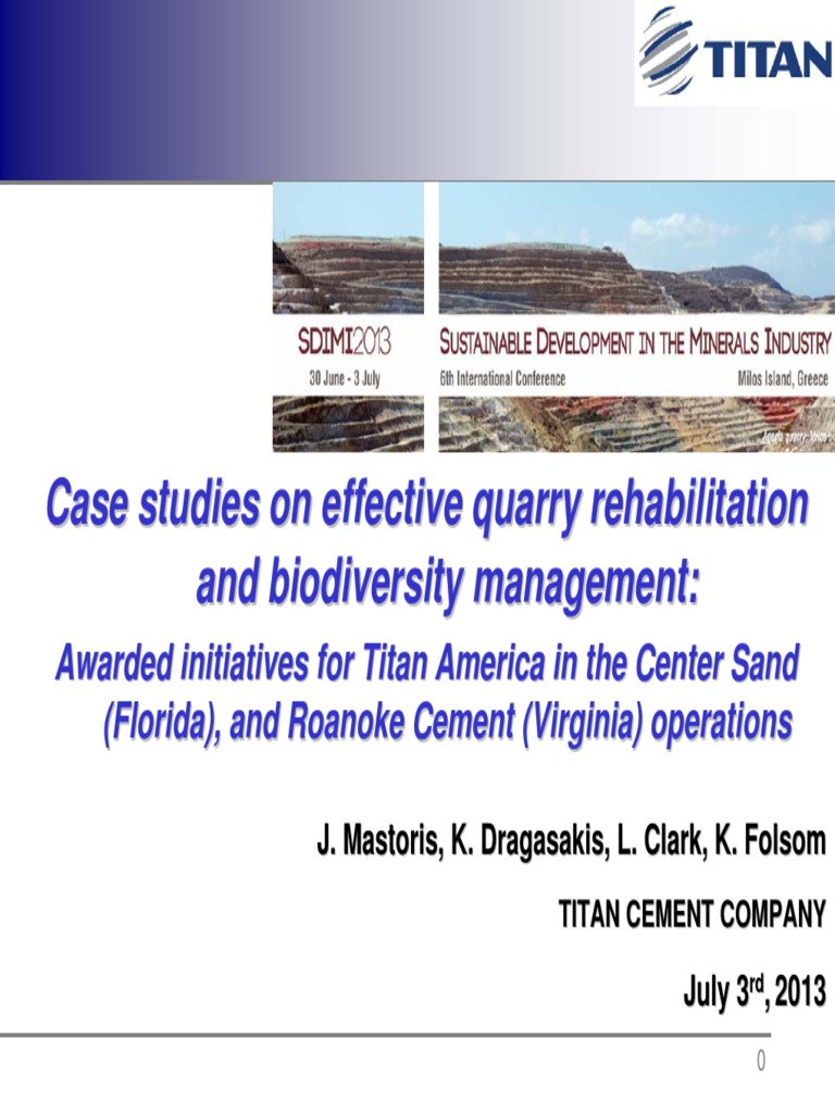 05 - Case Studies On Effective Quarry Rehabilitation and Biodiversity ...