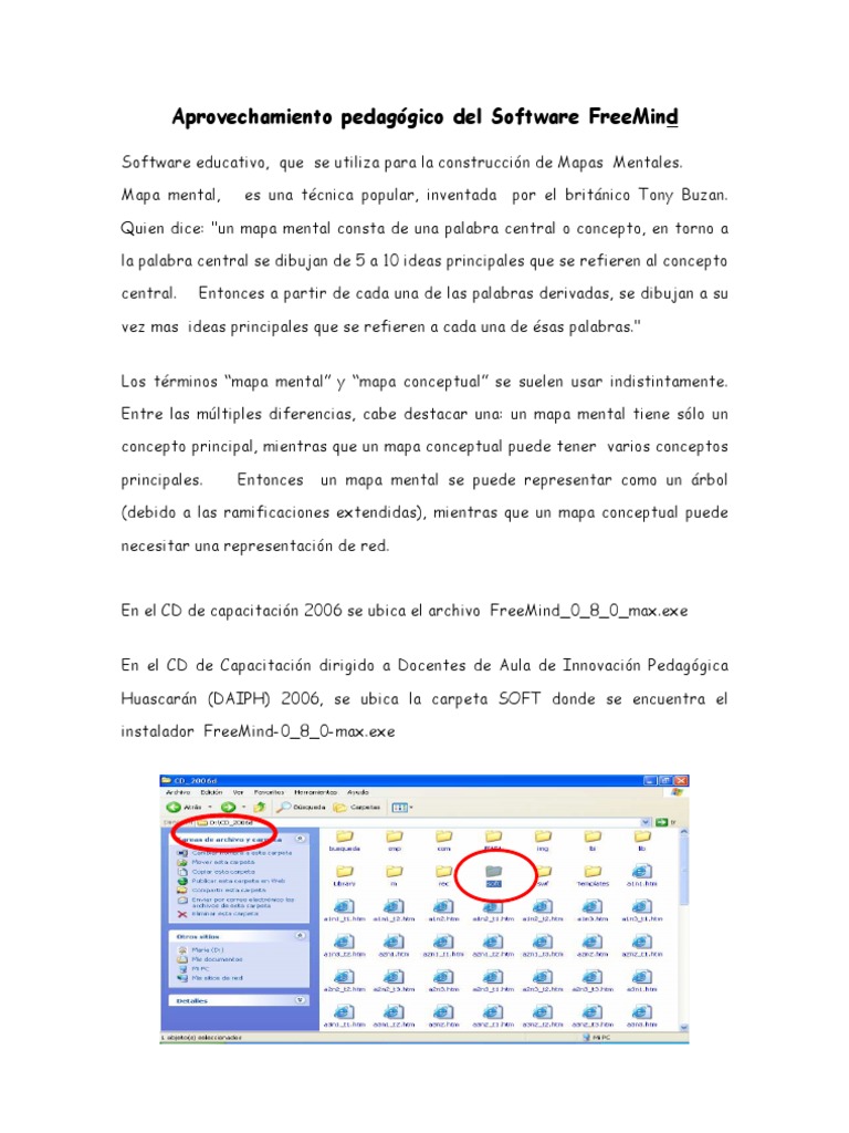 Guía de Uso de FreeMind para Mapas Mentales | PDF | Archivo de ...